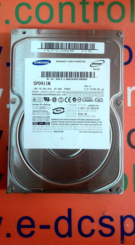 SAMSUNG SP0411N 40GB IDE HDD Hard Drive - 裕益科技自動化設備可程式編碼器PLC分散式控制系統DCS